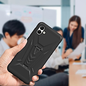 YSNZAQ Swivel Belt Clip Case for Samsung Galaxy A04, Heavy Duty Shockproof Protective Phone Cover with Built-in Kickstand for Samsung Galaxy A04 JG Black Black