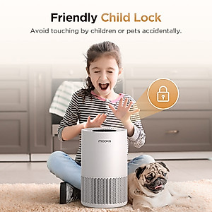 2 Pack MOOKA AP-S0610L Air Purifier Filter, 3-in-1 True HEPA Filter, High-Efficiency Activated Carbon Air Filter for Smoke, Odor, Dander, Pollen