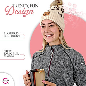 Sorority Shop - Kappa Kappa Gamma Beanie Hat - Leopard Print - KKG Name Patch