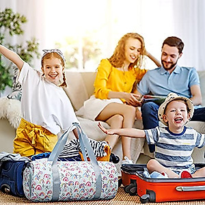 Choco Mocha Kids Duffle Bag Girls Rainbow Duffle Bag for Kids Travel Bag Toddler Girls Overnight Bag Kids Duffel Bags for Little Girl Weekender Weekend Gym Sleepover Bag Blue