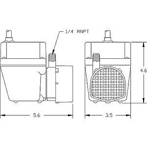 Little Giant 2E-38N In-line/Submersible 300 GPH, 1/40 HP, 115 Volt Manual Small Oil-filled Aluminum Pump with 6-ft. Cord, Black, 502403