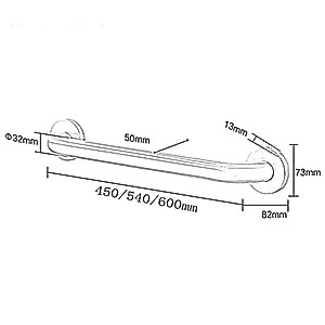 Shower Safety Handle,Bath Grab Bar,Home Care,Toilet, Kitchen,Stairway Handrail,Bathroom Grab Bar Anti-Fall Antirust Stainless Steel