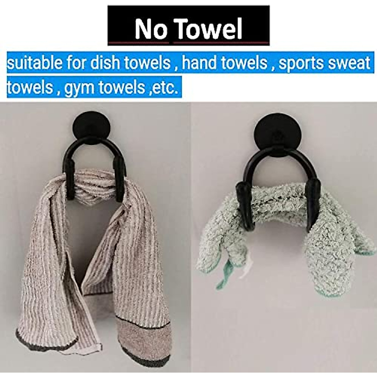 [Upgrade] Mini Magnetic Towel Hook Towel Hanger Rack for Kitchen Dish Towels , Hand Towels, Sports Sweat Towels , Gym Towels, etc. Not for Bath Towels - No Installation Required
