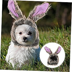 2 pcs Bunny Props Cloth Cosplay Plush Christmas Supplies Dog Clothes Hat Halloween Ear Easter Decorative Costume Headband Kitten Accessory Breathable Accessories Use Headdress
