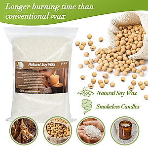 Sukh Soy Wax Flakes for Candle-Making - Natural Soy Wax Pure Soy Wax Candle Making Soy Wax Chips Candle Making Wax Supplies for Candle Making Container Candles, (880, Grams)