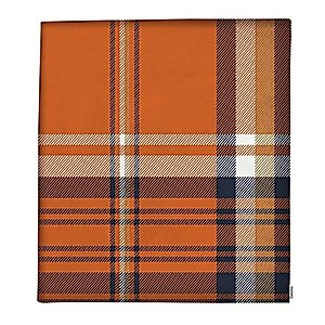 Swono Plaid Throw Blanket,Orange Check Plaid Seamless Pattern Thorw Blanket Soft Warm Decorative Blanket for Bed Couch Sofa Office Blanket 40"X50"