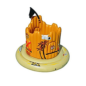Swimline Pirate Island Pool Float , Black , 82 x 82 62