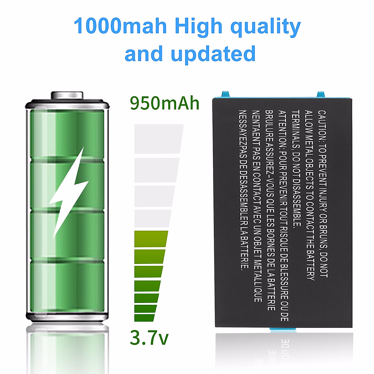 TAYUZH Battery for Game Boy Advance SP, 1000mAh Rechargeable Lithium-ion Battery for Nintendo Gameboy Advance SP GBA SP AGS-001, SAM-003