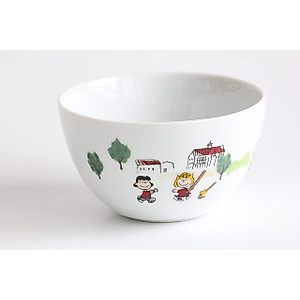 シミズ陶業(Shimizutougyou) London Paris Snoopy Bowl, Set of 2