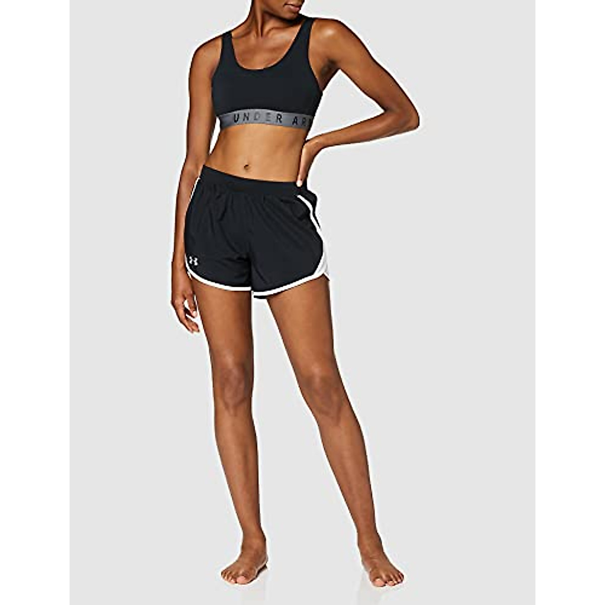 Under Armour womens Fly By 2.0 Running Shorts , Black (002)/White , X-Small