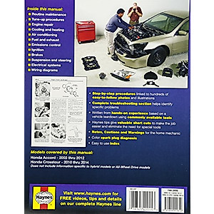 Honda Accord 2003-2007 Repair Manual (Hayne's Automotive Repair Manual)
