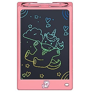 FLUESTON Drawing Tablet Board Kids Toys LCD Doodle Writing Pads for 3 4 5 6 7 7+ Year Old Girls Boys, Toddler Educational Learning Erasable Pad for Birthday 8.8 Inch Green Cute Dinosaur