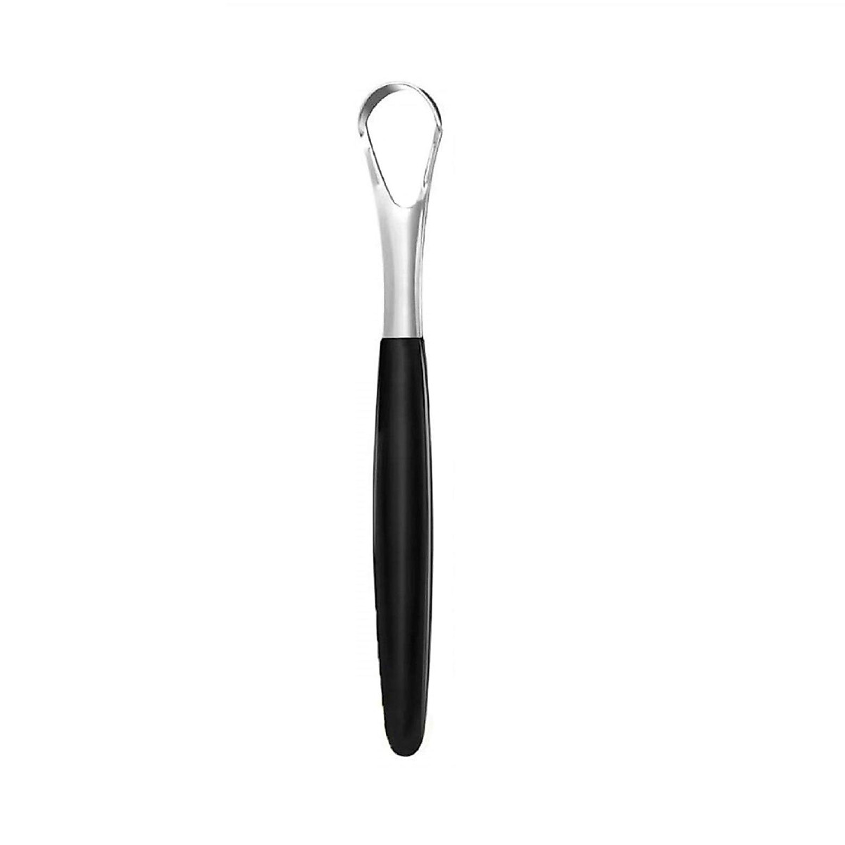 Oral Basics Tongue Scraper, Stainless Steel Metal Swish Cleaner for Adults and Kids with Stainless Steel Travel Case- 2 Pack (1 Black & 1 Red)