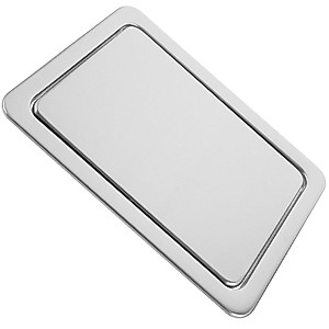 Kichvoe Trash and Waste Chute Lid Recessed Counter Top Covers Countertop Stainless Steel Balance Flap Cover, Surface Trash Grommet Swing Trash Can Lid B