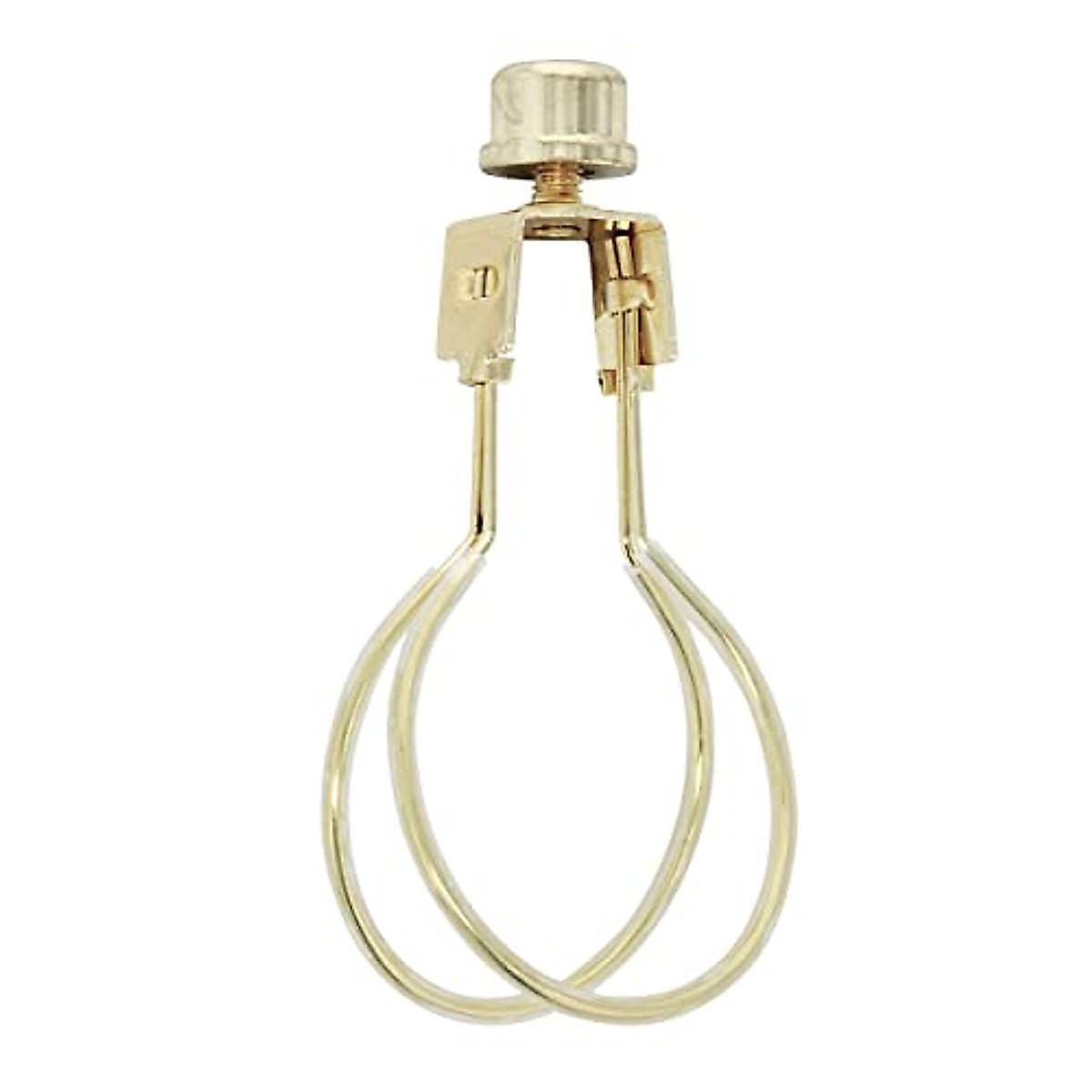 I Like That Lamp Clip On Lampshade Adapter (1 Pack), Classic Brass Gold Finish, Includes 1 Light Bulb Clip Shade Adapter, 1 Matching Finial and 2 Silicone Levellers, Fits All Standard Size Bulbs