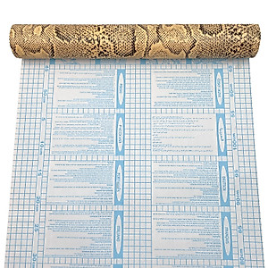 Yifely Snake Skin Print Tabletop Protect Paper Self-Adhesive Shelf Liner Makeup Cabinet Decor 17.7 Inch by 9.8 Feet