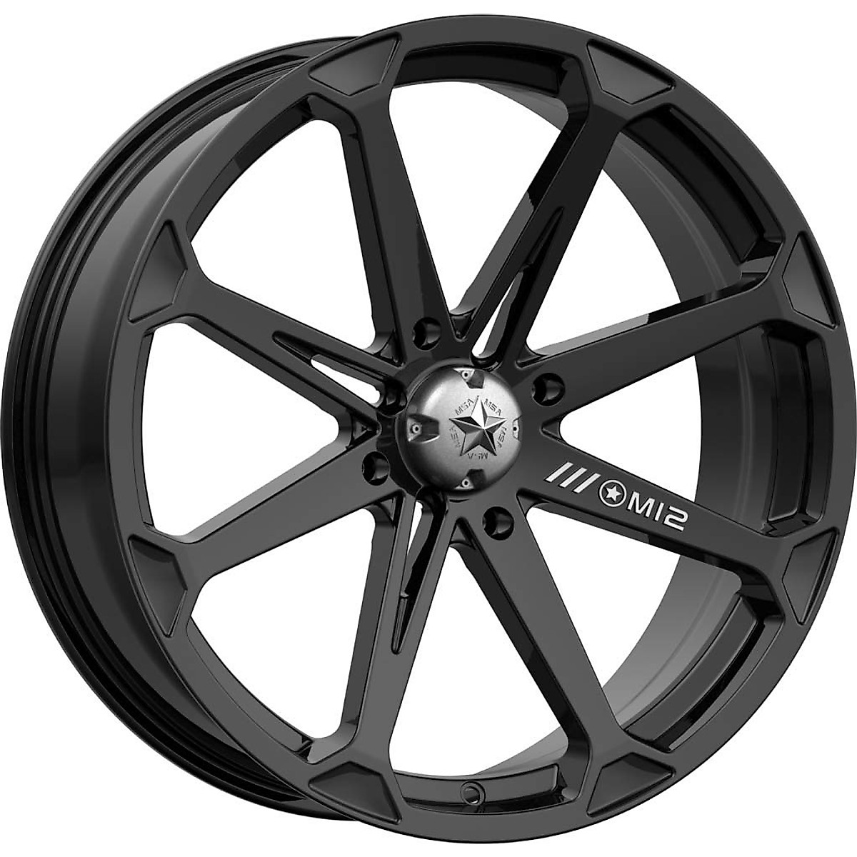 MSA Offroad Wheels MA12 22X7 4X156 G-BLK 10MM - M12-02756