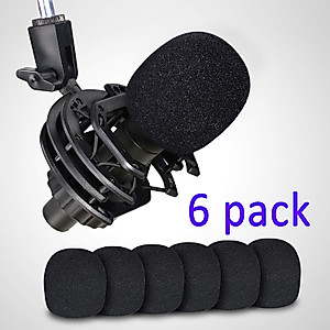 6 PCS Handheld Microphone Windscreen - Mic Pop Filter for Studio Microphone, Bluetooth Handheld Microphone and Wireless Handheld Microphone, Microphone Cover for Singing Handheld Mic by YOUSHARES