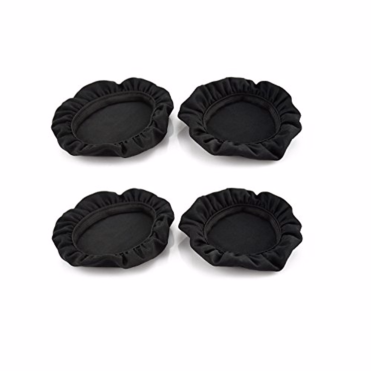VEKEFF 2 Pairs Black Stretchable Washable Earcup Cover Fabric Headphone Cover for Most On Ear Headphones with 7~8.5cm Earpads