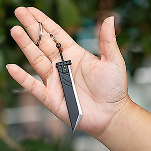 Evere FF7 Remake Keychain - 3.9 inch Key Charm Game Accessory