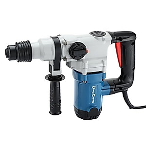 DongCheng 1-1/8 Inch SDS-Plus Rotary Hammer Drill with Safety Clutch, 9.2Amp Heavy Duty Corded Demolition Hammer for Concrete, 1300 RPM, 3.6 Joules, Including 3pcs Drill Bits