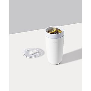 W&P Porter Insulated Tumbler 20 oz | No Metallic Aftertaste Ceramic Coated for Water, Coffee, & Tea | Wide Mouth Vacuum Insulated | Dishwasher Safe, Cream