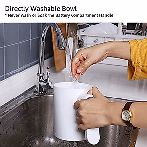 Battery Operated Electric Flour Sifter For Baking - 4 Cup Capacity - Washable Bowl Easy to Clean - Fine Stainless Steel Mesh Sieve - Ergonomical Handle