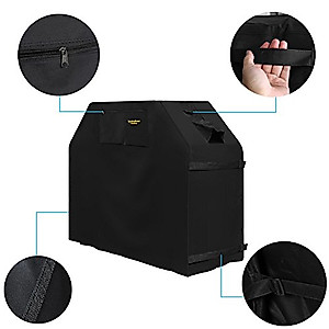 Felicite Home 58 Inch Grill Cover BBQ Grill Cover,Gas Grill Cover For Weber,Water Resistant,Black