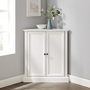 Crosley Furniture Shoreline Stackable Corner Pantry, White