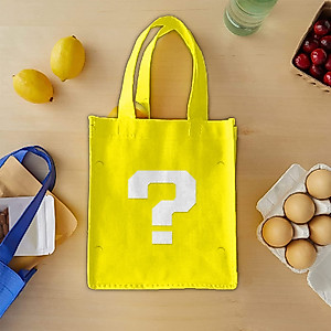 Nuwontun 15 Pack Cartoon Party Favors Supplies Yellow question Birthday Gift Bags Cartoon Party Favor Bags for Birthday Party Decor