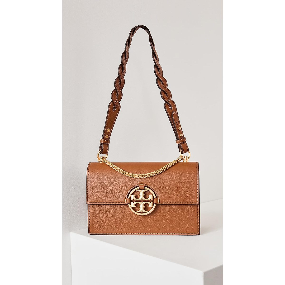 Tory Burch Women's Miller Flap Shoulder Bag, Light Umber, Tan, One Size