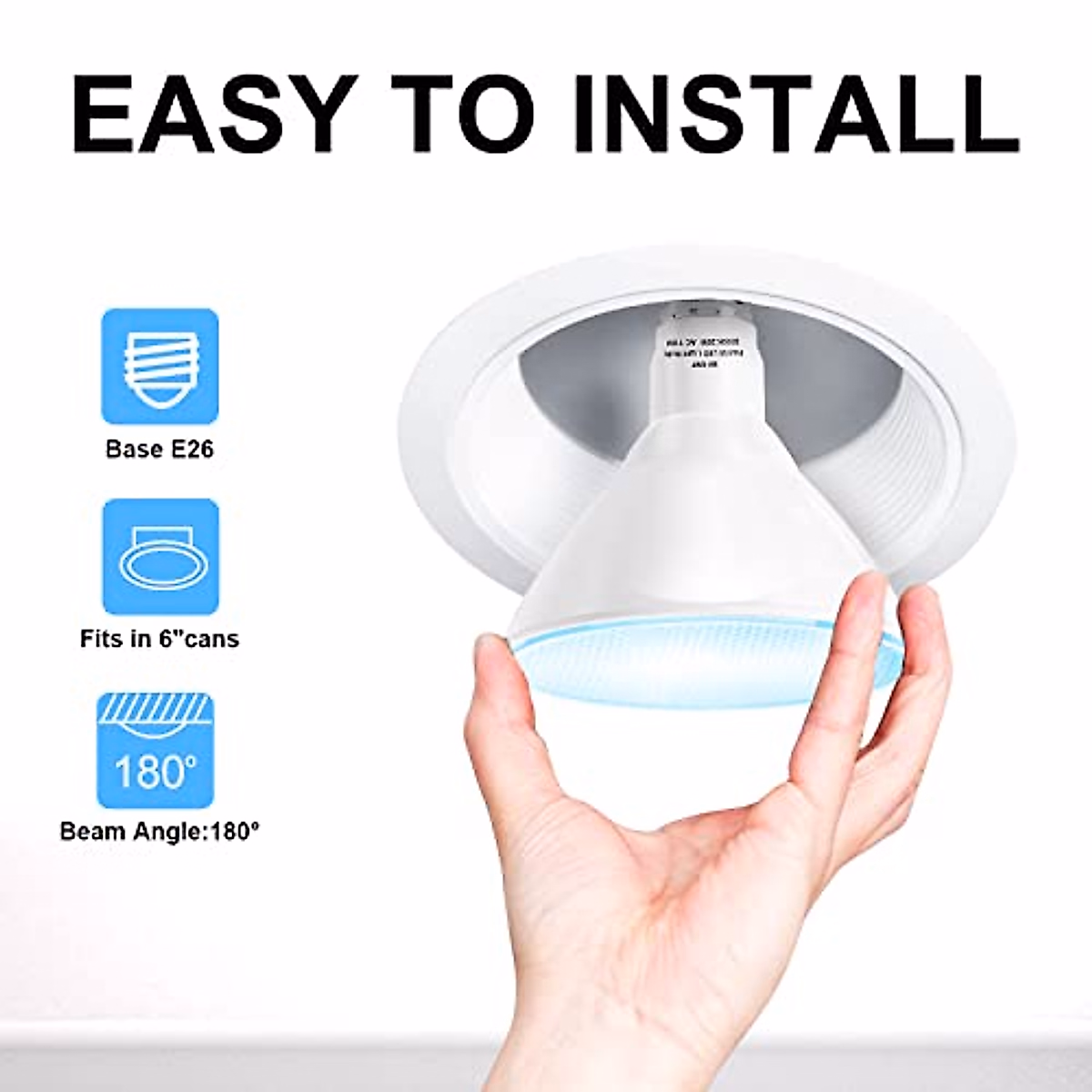 mfxmf LED Flood Outdoor Light Bulb 5000K Daylight，110V E26 Base 20W PAR38 Flood Light Bulbs Replace Up to 200W, Non-Dimmable,1800 Lumens LED Flood Light for Outdoor Hallway Garden（2 Pack）