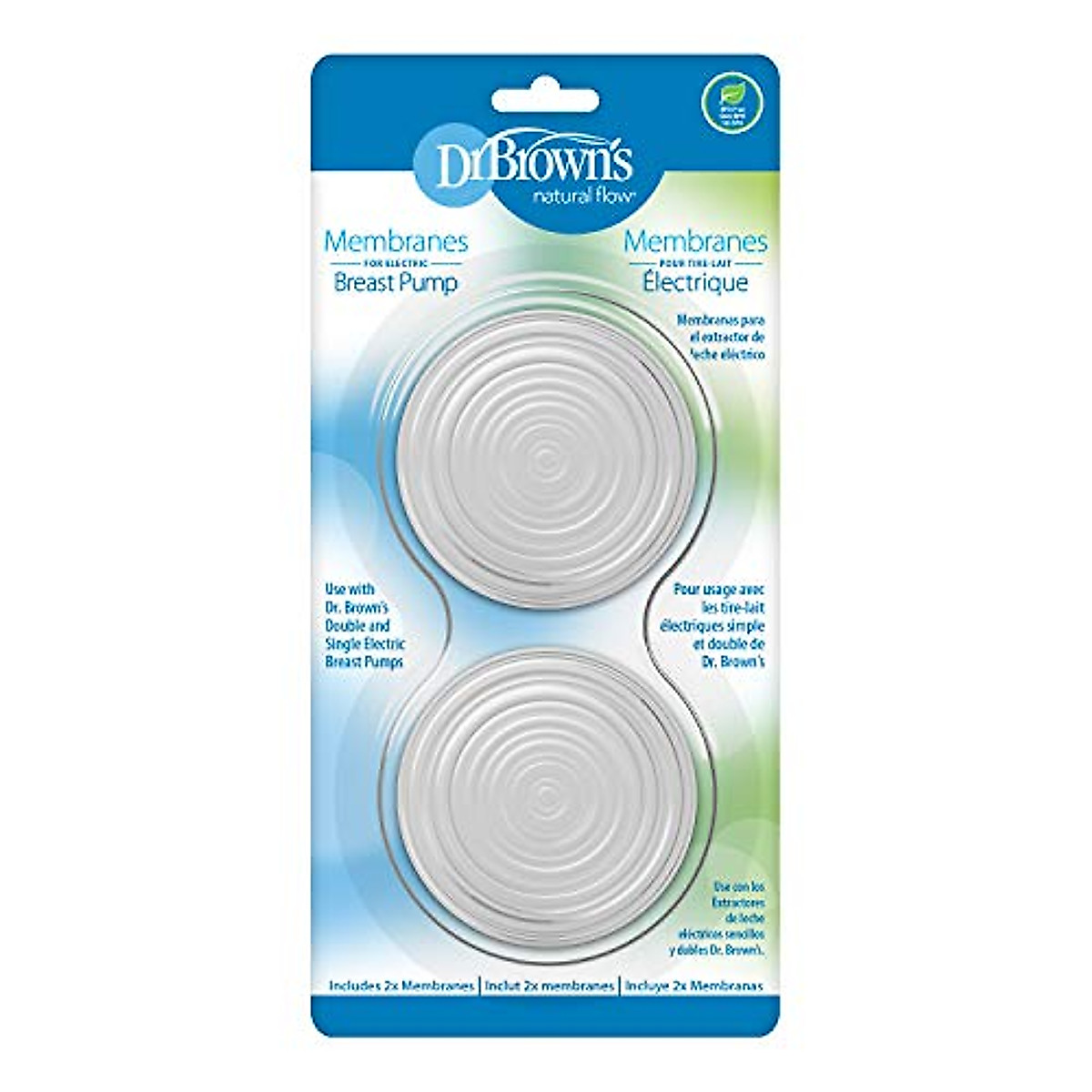 Dr. Brown's Replacement Breast Pump Membranes for Customflow Double Electric Breast Pump - 2-Pack