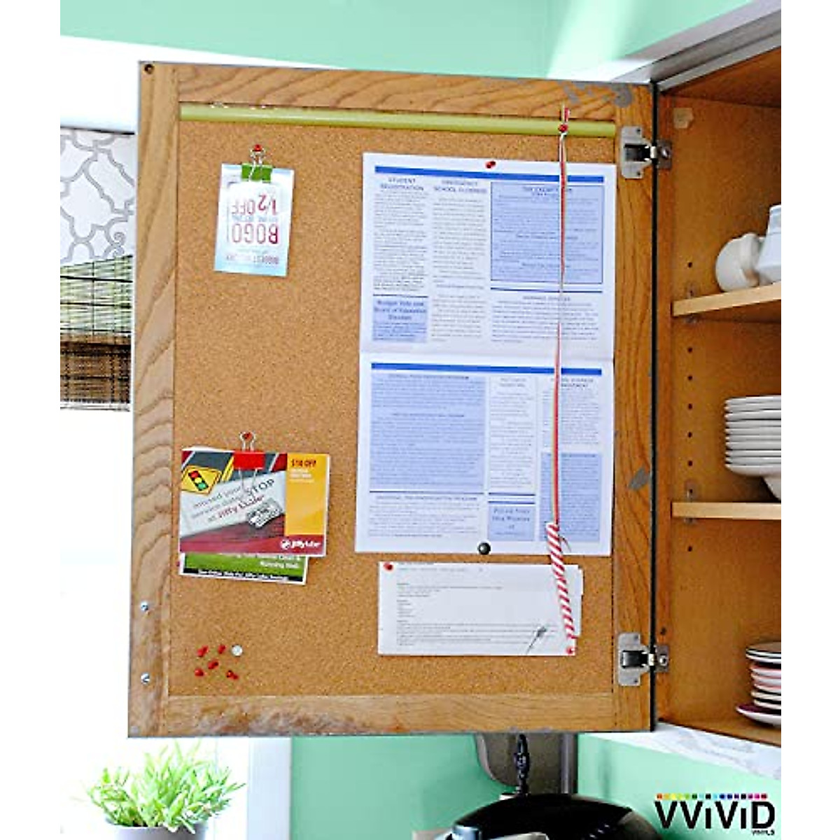 VViViD Adhesive Backed Natural Cork Board Sheet Paper Roll (15.9 Inch x 6.5ft