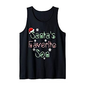 Santa's Favorite Son Stocking Stuffer X-Mas Gift Tank Top