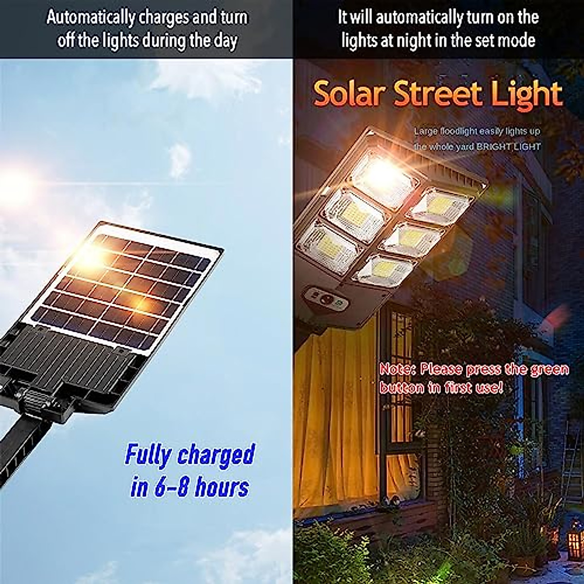TAAVOP Solar Street Light, 150W LED Solar Flood Lights Outdoor Motion Sensor with Remote Control, 8000LM 3 Modes Solar Lights for Outside, Solar Security Lamp for Parking Lot, Garden, IP65 Waterproof