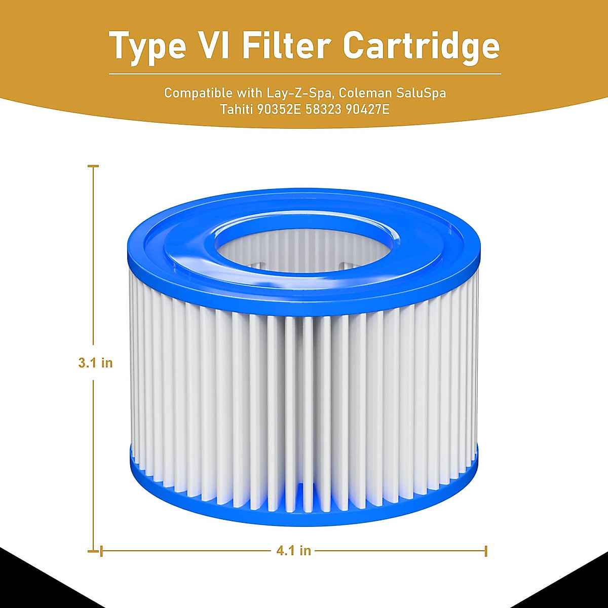 Macaberry Type VI Hot Tub Filter - 12 Pack Replacement