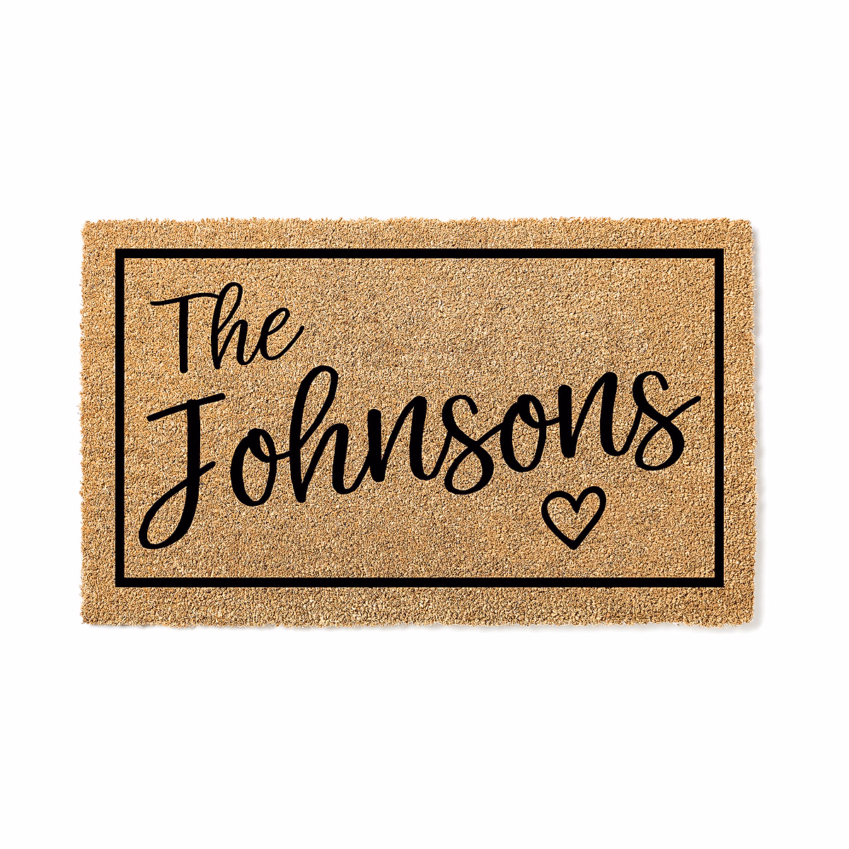 Heartful Custom Doormat Family Name - Premium Quality, Thick & Made in the USA
