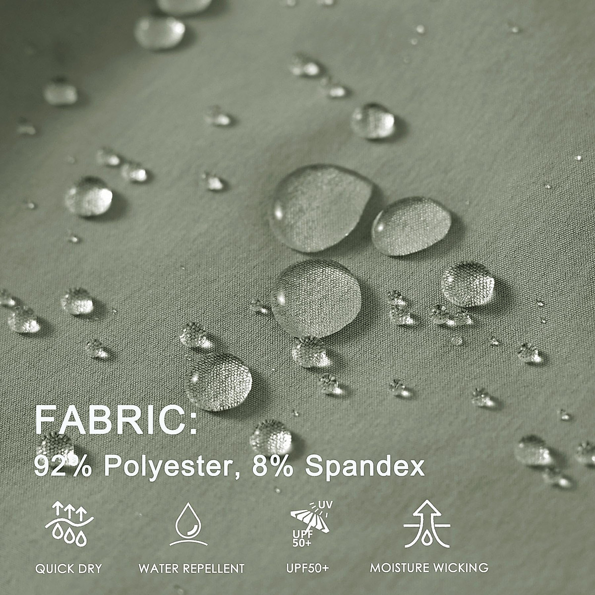 Willit Men's Hiking Cargo Shorts Quick Dry Golf Athletic Shorts 7" Lightweight Summer Shorts with Pockets Sage Green L