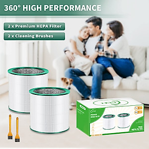 EGR Air Purifier & Fan Filter Replacements Compatible with Dyson Pure Cool Link TP01, TP02, TP03, AM11, BP01 Models, 2 Pack