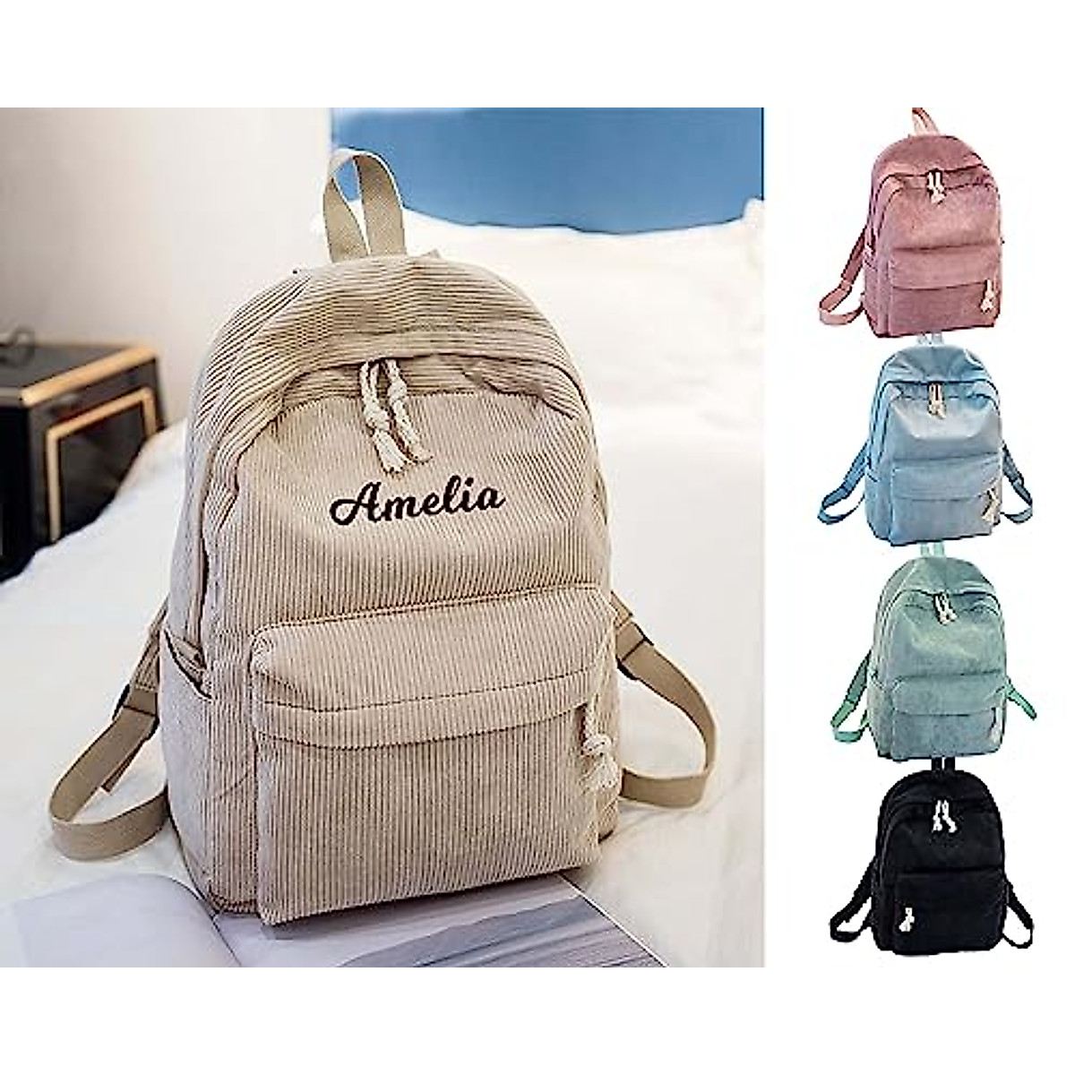 MT WORLD Laptop Backpacks,Personalized Corduroy Backpack,College Backpack,Travel Backpack,School Backpack,Laptop Backpacks,College Shoulder Bag