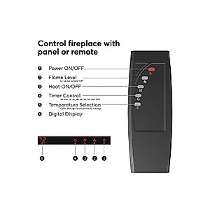 Bush Business Furniture Studio C Floor Standing Electric Indoor Fireplace with Shelf, 32-inch W, Storm Gray (SCS132SGFRK)