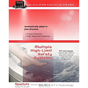 SpaGuts VS300 Digital Spa Controller Kit 10-175-4855 Single Pump Controller Value Kit with VL200 Topside and Smart Sensor Technology, VS300FC5, 54855-01, 5.5 KW HTR