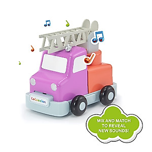 WOW! PODS CoComelon Toys Build & Reveal Musical Vehicles | School Bus Fire Engine and Ice Cream Van | Sounds and Songs with Mystery Surprise Reveal | for Toddlers, Girls and Boys | Ages 2 +