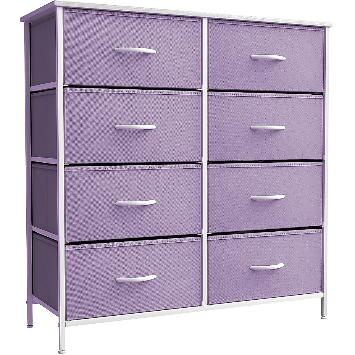 Sorbus Kids Dresser with 8 Drawers and 1 Drawer Nightstand Bundle - Matching Furniture Set - Storage Unit Organizer Chests for Clothing - Bedroom, Kids Rooms, Nursery, & Closet (Purple)
