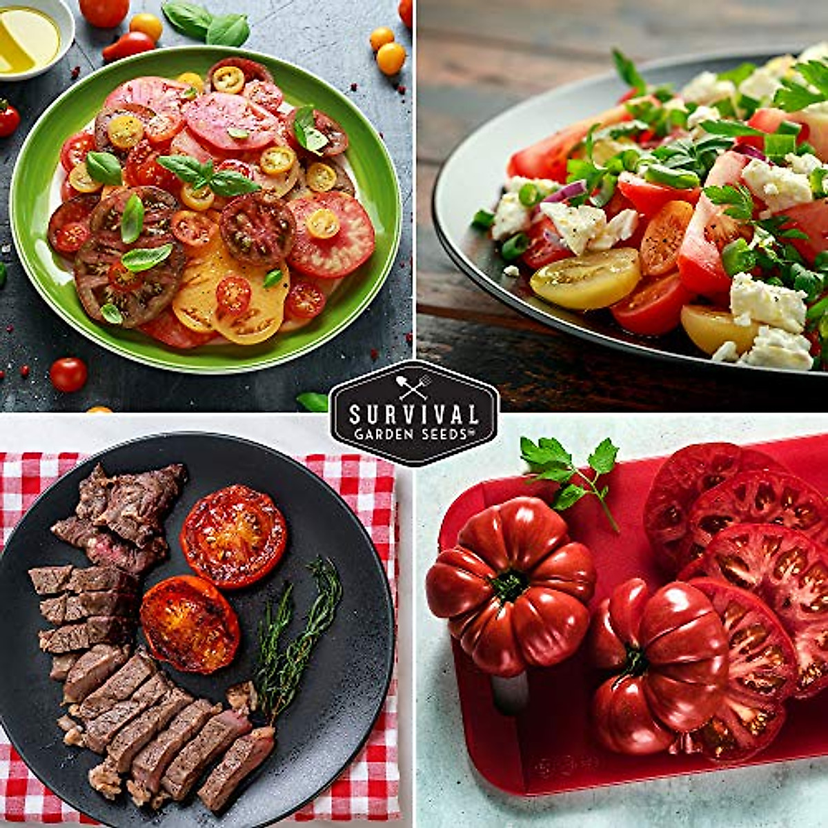 Survival Garden Seeds - Heirloom Rainbow Mix Tomato Seed for Planting - Packet with Instructions to Plant and Grow in Your Home Vegetable Garden - Non-GMO Heirloom Variety - 2 Packs