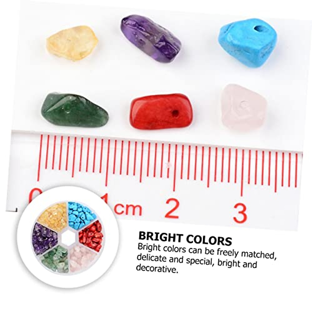 Veemoon 1 Box DIY Accessories Crystal Chips Ear Peircing Kit Mini Chips DIY Jewelry Beads Gemstone Chips DIY Anklet Beads DIY Jewelry Supplies DIY Making Beads Decorative Beads Accessories