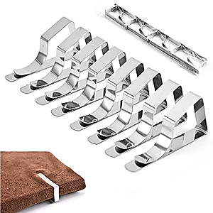FYY Tablecloth Clips,12 Packs Heavy Duty Stainless Steel Table Clips Table Cloth Cover Clamps Ideal Table Cloth Holders for Restaurant Outdoor Picnic Wedding Graduation Party Home Kitchen