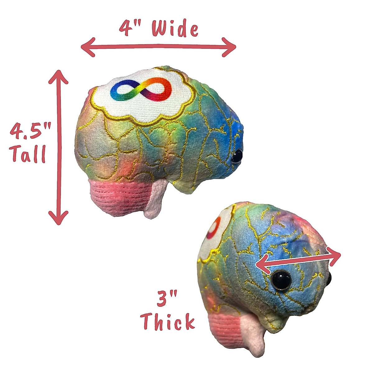 GIANTmicrobes Autism Plush, Autism Teacher Gifts, Autism Mom Gifts, Autism Awareness Gifts, Autism Pillow, Autism Decor, Autism Gifts for Therapist, Autism Brain Stuffed Animal, Neurodiversity Gifts