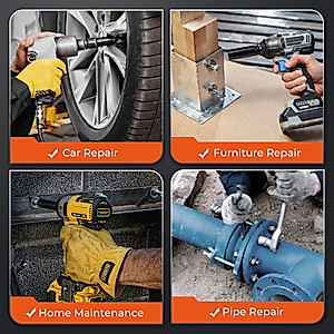 Topme Lug Nut Removal Tool, 6 Pieces Lug Nut Extractor Set 1/2 Inch Drive, Locking Lug Nut Removal Tool for Damaged, Frozen, Studs, Rusted, Rounded-Off Bolts & Nuts Screws